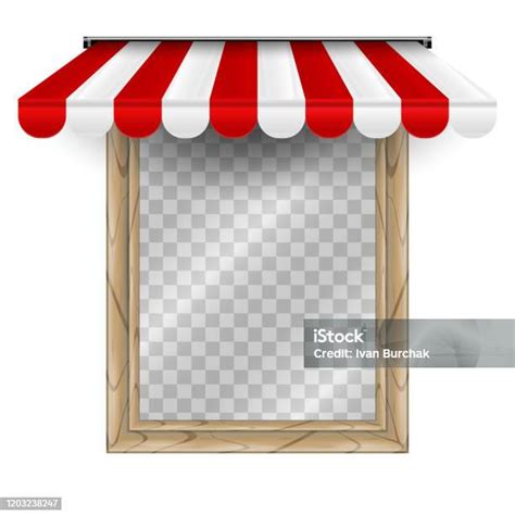 창 위의 직선 줄무늬 차양 벡터 그림입니다 유리 뒤에 투명 한 배경 나무 창 3차원 형태에 대한 스톡 벡터 아트 및 기타 이미지 3차원 형태 가리기 건설 프레임