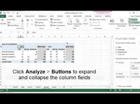 Pivot Table Guide Change What You See Headers Fields Expanded
