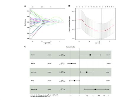 Construction Of The Prognostic Gene Model A Selection Of Optimal