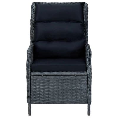 Vidaxl Outdoor Recliner Chair Patio Lounge Chair With Cushions Poly