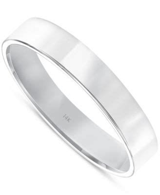 Flat Profile Comfort Fit Wedding Band In 14k Gold Macys