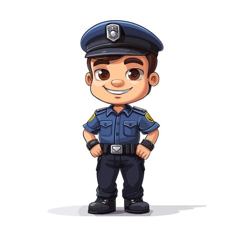Premium Vector Police Officer Vector On White Background