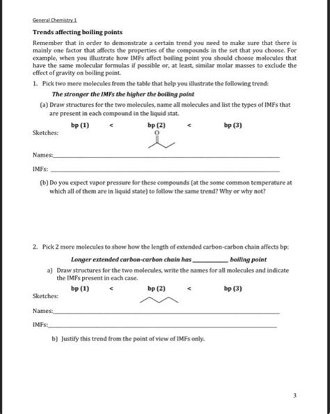 Solved General Chemistry 1 Workshop 11 Intermolecular