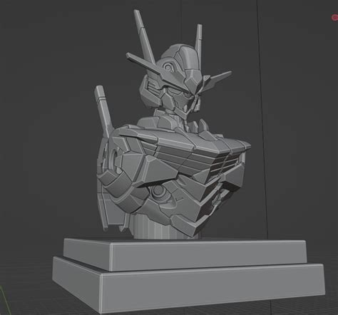 🤖 Aerial Gundam Bust Display・ Stl File For ・cults