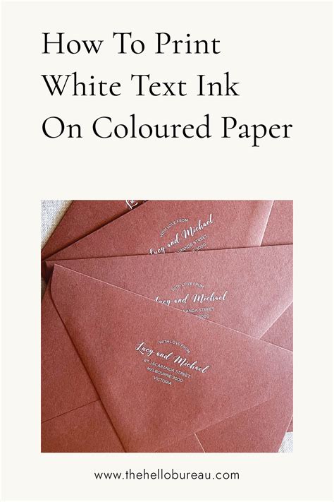 How To Print White Text Ink On Coloured Paper
