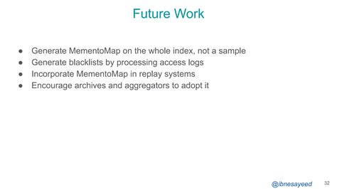 Mementomap Framework For Flexible And Adaptive Web Archive Profiling Ppt
