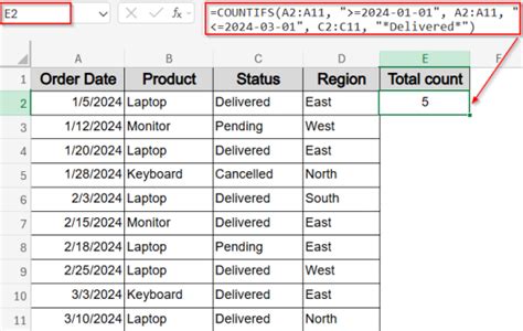 how to use countifs with date range and text in excel excel insider