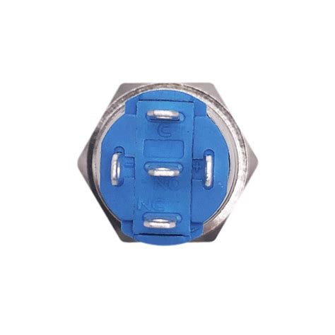 Metal Push Button 16mm On Off With 3 6V Red LED Lighting ABS16CP11ZER3V