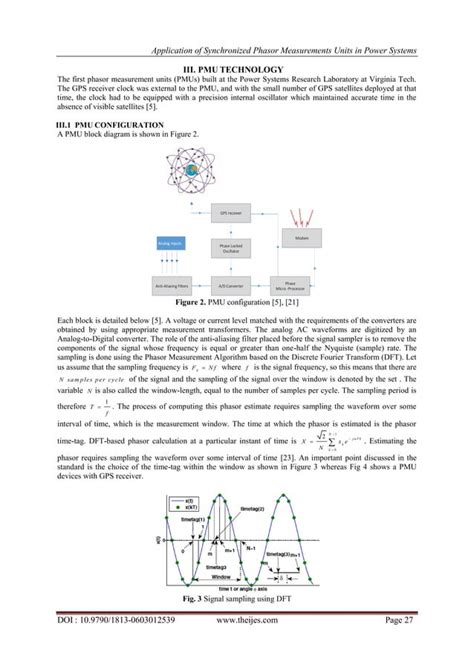 Application Of Synchronized Phasor Measurements Units In Power Systems Pdf