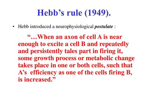 Exams And Me Hebbs Rule