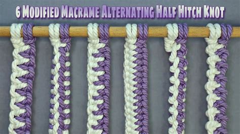 6 modified macrame alternating half hitch knot for your macrame project macarame knot tutorial