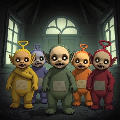 Creepy Teletubbies In Abandoned House