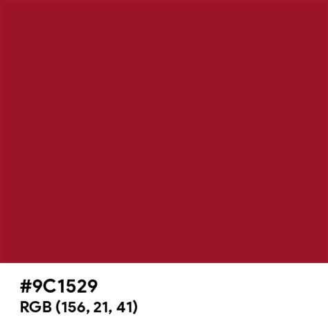9c1529 Color Name Is Ruby Red