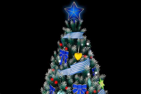 3d Model Christmas Blue Tree 2 Turbosquid 1826468