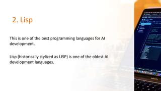Programming Languages For Ai Development Pptx