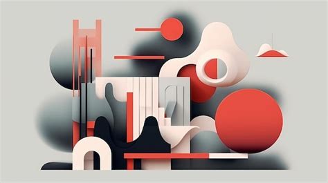 Premium Ai Image Abstract 3d Composition Minimalistic Style