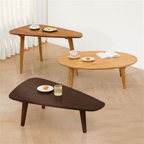 바네스데코 원목 거실 원형 커피 소파 티테이블