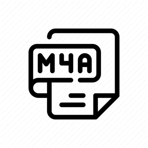 M4a File Format Extension Archive Document Icon Download On