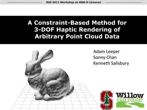 Ppt A Constraint Based Method For 3 Dof Haptic Rendering Of Arbitrary