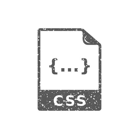 Css Dateiformat Symbol In Grunge Textur Vektor Illustration Premium Vektor