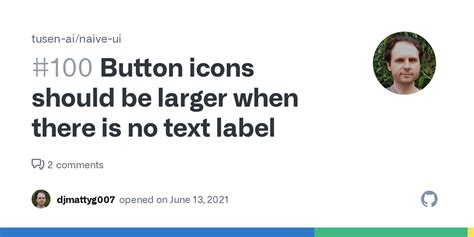 Button Icons Should Be Larger When There Is No Text Label Issue