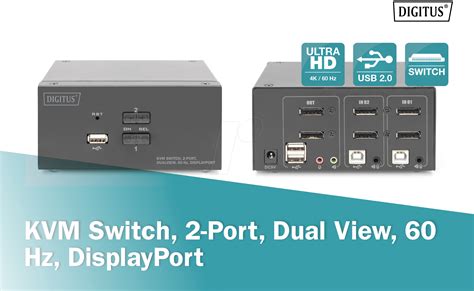 DIGITUS DS KVM Switch Port DisplayPort Dual Display At Reichelt Elektronik