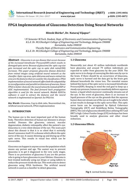 Fpga Implementation Of Glaucoma Detection Using Neural Networks Pdf