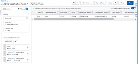 Compliance Custom Filter Logic Reportforce