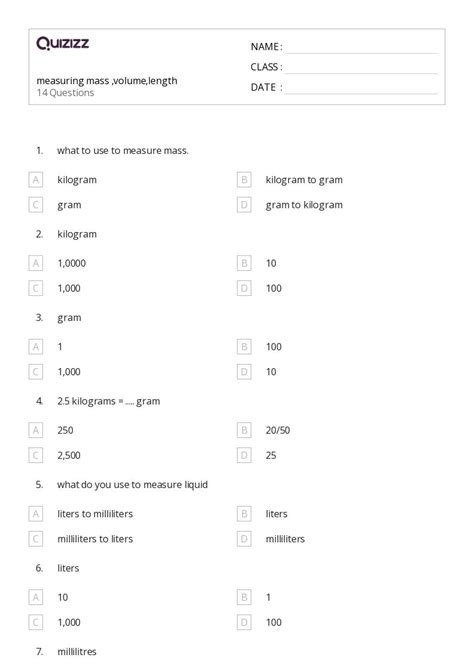 50 Volume Worksheets For 2nd Grade On Quizizz Free And Printable