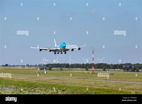 Amsterdam Airport Schiphol Boeing 747 406fer Of Klm Cargo Lands