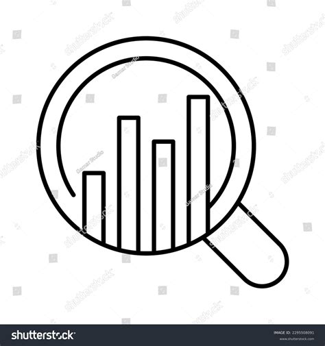 Diagram Chart Search Data Analytic Outline Stock Vector Royalty Free