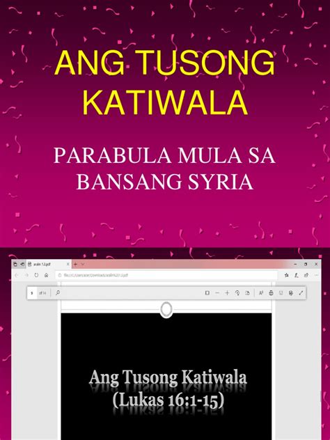Ang Tusong Katiwala Pdf