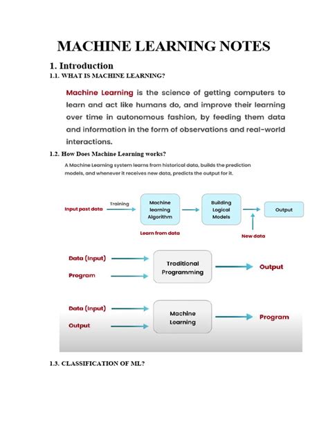 Machine Learning Notes Pdf Categorical Variable Machine Learning