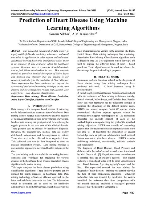 Prediction Of Heart Disease Using Machine Learning Algorithms Pdf