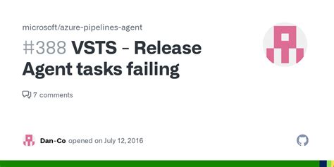 Vsts Release Agent Tasks Failing · Issue 388 · Microsoftazure Pipelines Agent · Github