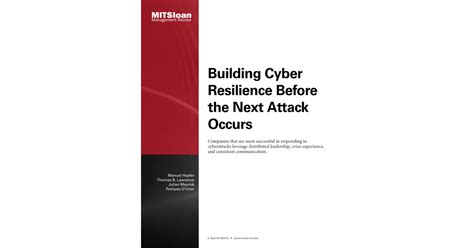 Building Cyber Resilience Before The Next Attack Occurs Article