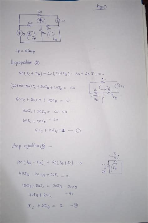 Solved Mesh Current Analysis Perform Mesh Current Analysis On The Circuit Course Hero