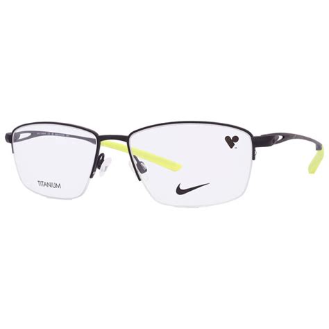 Nike Demo Rectangular Titanium Mens Eyeglasses Nike 6045 002 54