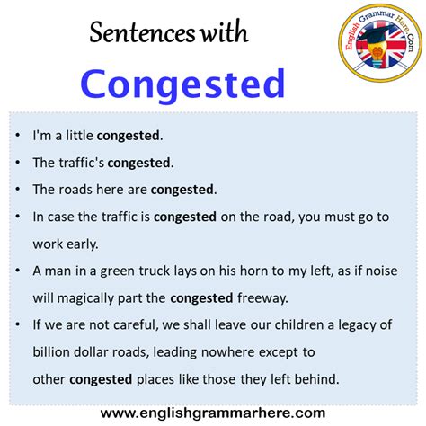Sentences With Congested Congested In A Sentence In English Sentences Sentences With Congested Congested In A Sentence In English Sentences
