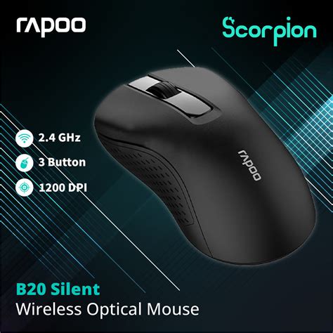 Rapoo B20 Silent Wireless Optical Mouse Shopee Malaysia