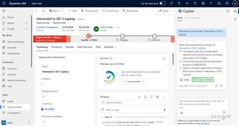 Compose Or Reply To Emails Using Copilot Microsoft Dynamics 365 Crm