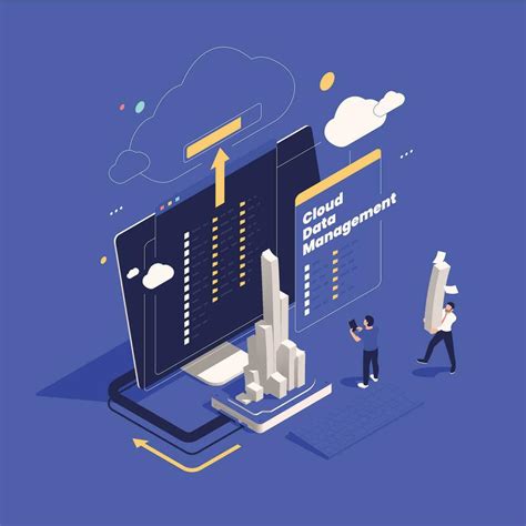 cloud data management composition 28705650 vector art at vecteezy