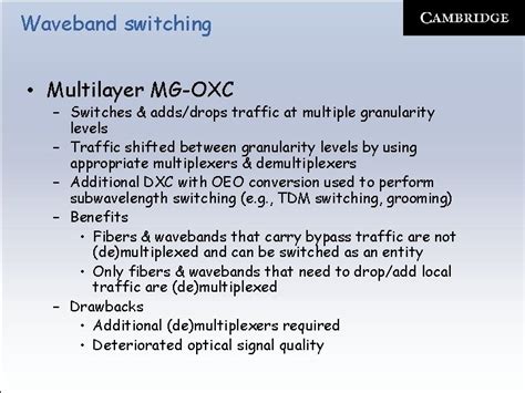 Waveband Switching Waveband Switching Wbs In Gmpls Networks