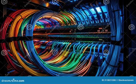 Fiber Cabling Network Stock Illustration Illustration Of Communication 313821308