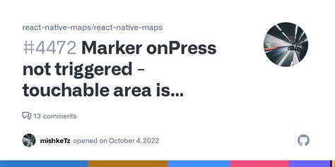 marker onpress not triggered touchable area is different than marker