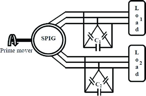 Schematic Diagram Of The Six Phase Self Excited Induction Generator Download Scientific Diagram