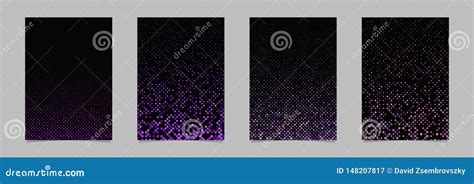 Abstract Dot Pattern Brochure Template Background Set Vector Designs Stock Vector