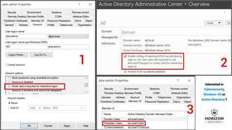Cybersecurity Windows Activedirectory Horizon Secured