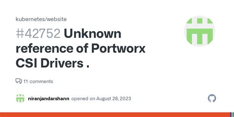 Unknown Reference Of Portworx Csi Drivers Issue Kubernetes