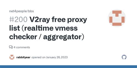 V2ray Free Proxy List Realtime Vmess Checker Aggregator · Issue 200 · Net4peoplebbs · Github